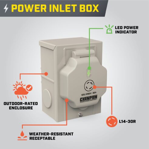 30A 240V Manual Transfer Switch - 201192 - Champion Power Equipment